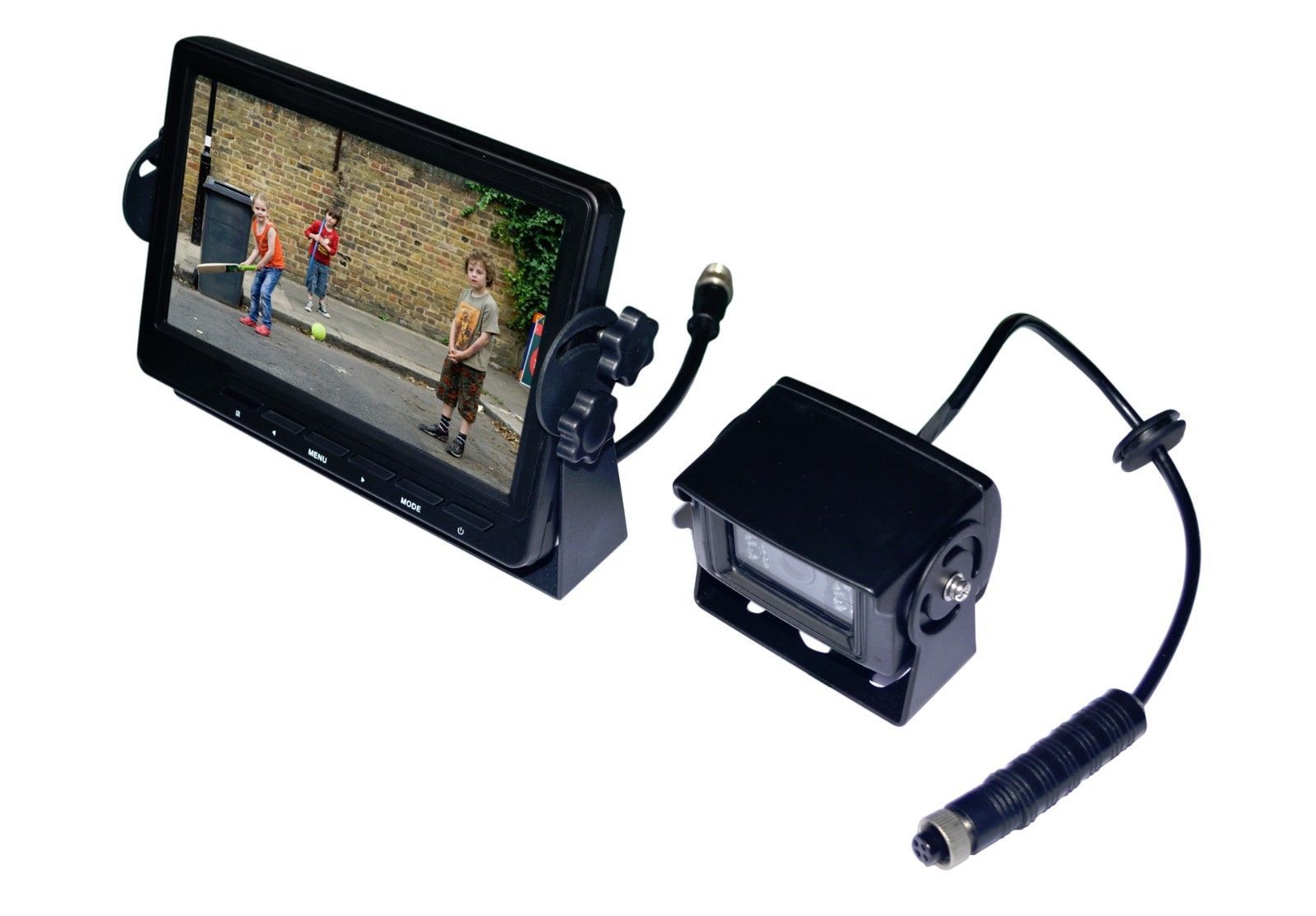 7 LED Digital Monitor HD 12V/24V Revese CCD Camera System Cables & 2AV ...