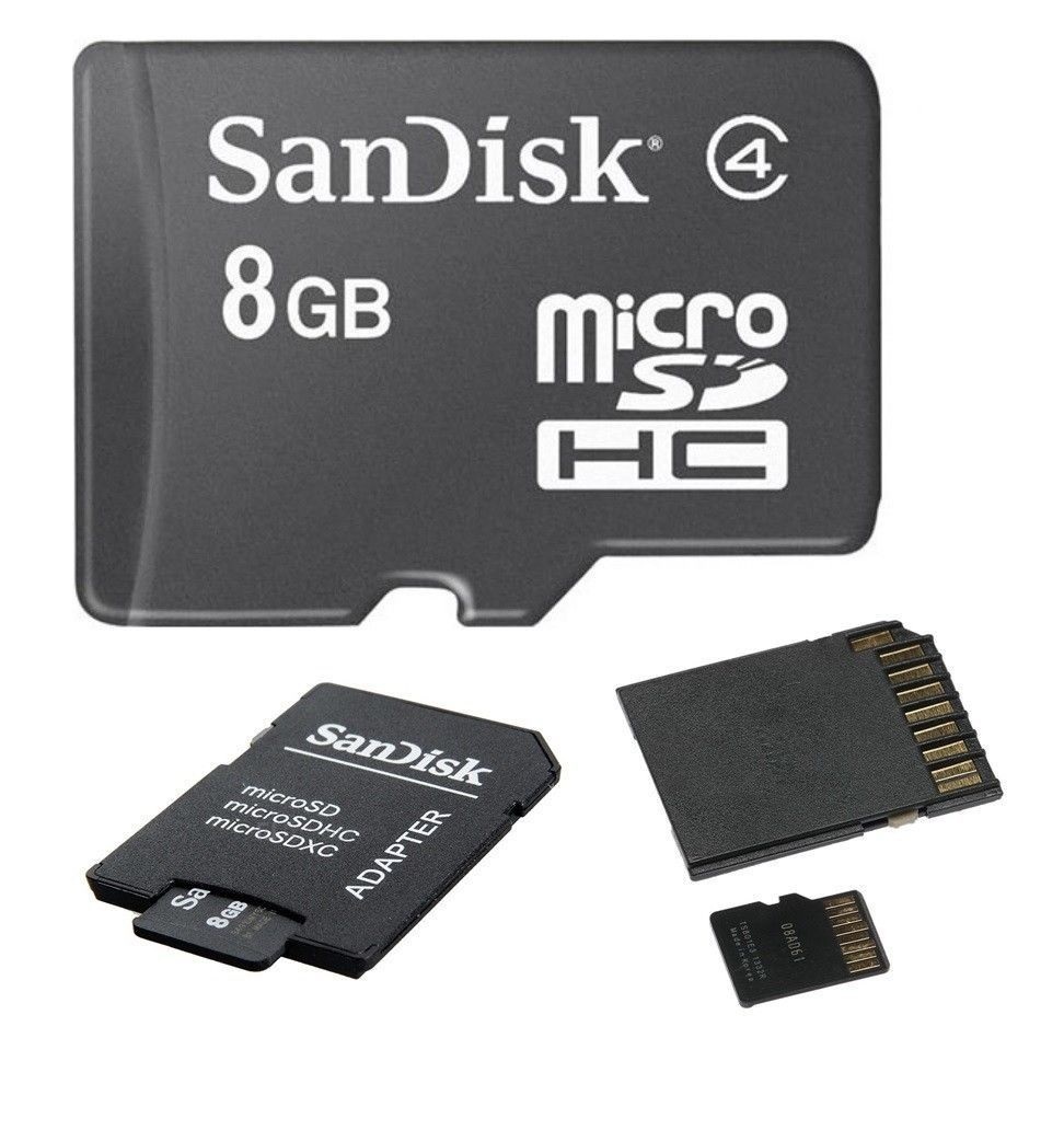 . SanDisk Micro SD Card SCHC 8gb 8g Flash Memory Adapter Digital Camera ...