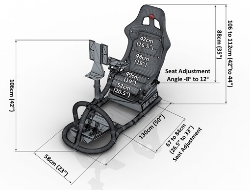 New WHI Seat Driving Simulator Gaming PS3 PS4 Racing F1 Cockpit Chair ...